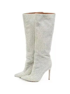 Dolce & Gabbana Crystal-embellished Pointed-toe Boots