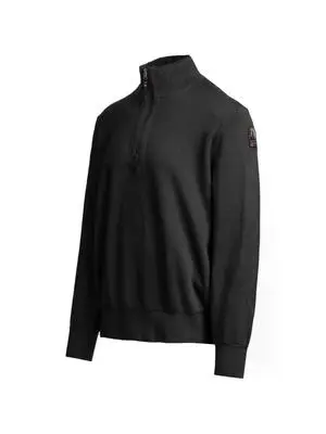 PARAJUMPERS Basic Scoe Half-zip Sweater - Black