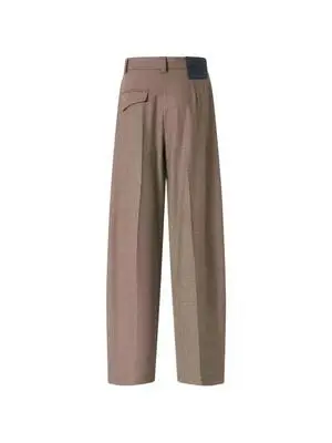 Pinko Checked Wide-leg Trousers