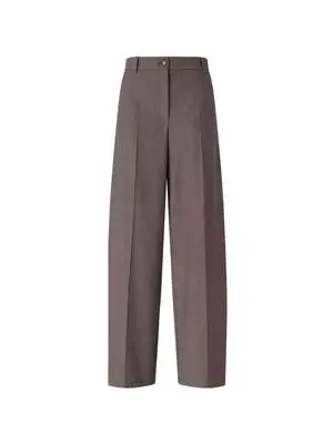 Pinko Checked Wide-leg Trousers - Brown