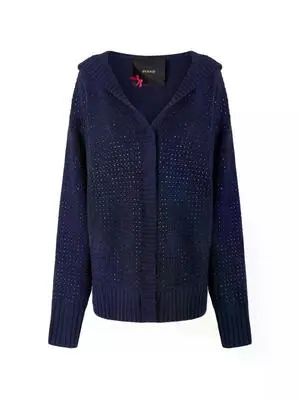 Pinko Rhinestone-embellished Hooded Cardigan