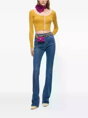 Pinko Flared-leg Jeans With Pressed Crease