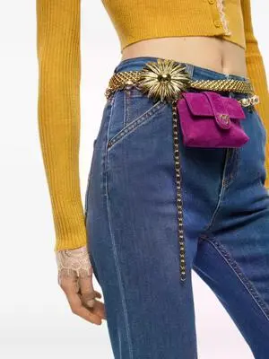 Pinko Flared-leg Jeans With Pressed Crease