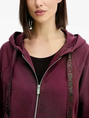 Dkny Drawstring Zip-up Hoodie