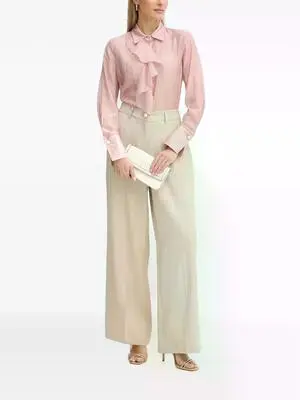 FRACOMINA Wide Leg Palazzo Pants With Button Fastening