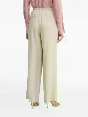 FRACOMINA Wide Leg Palazzo Pants With Button Fastening