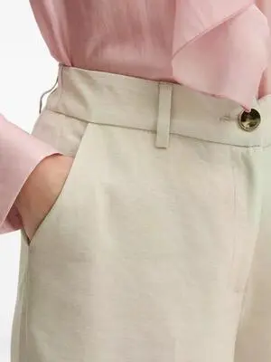 FRACOMINA Wide Leg Palazzo Pants With Button Fastening