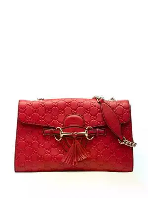 Gucci 2000-2015 Medium Guccissima Emily Shoulder Bag - Red