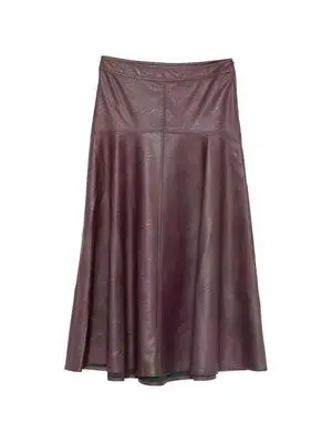 FORTE_FORTE Panelled A-line Midi Skirt