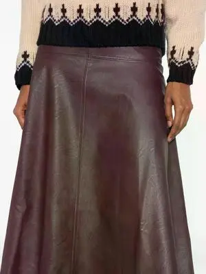 FORTE_FORTE Panelled A-line Midi Skirt