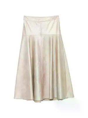 FORTE_FORTE Metallic Effect Panelled Midi Skirt