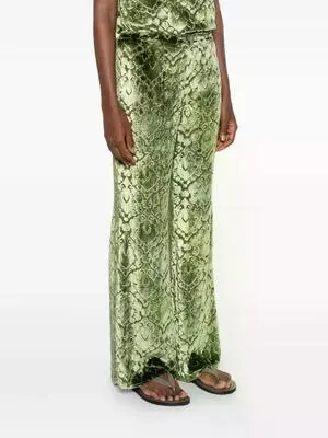 FORTE_FORTE Damask-patterned Flared Trousers