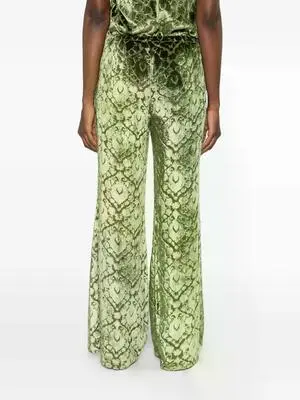 FORTE_FORTE Damask-patterned Flared Trousers