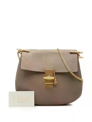 Chloé 2016 Small Grained Calfskin Drew Crossbody Bag - Brown