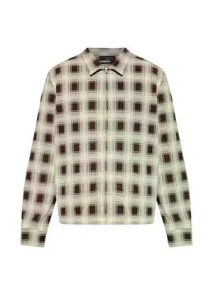 ALLSAINTS Krater Check-pattern Zip-up Shirt