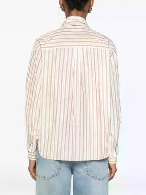 FORTE_FORTE Striped Bow Shirt