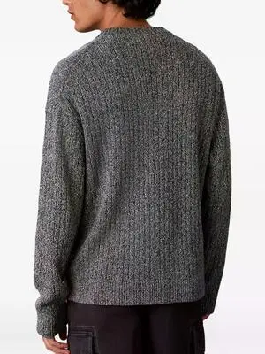 Calvin Klein Logo-patch Marl-knit Sweater