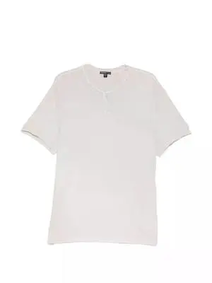 JAMES PERSE Slub-jersey Henley T-shirt - Grey