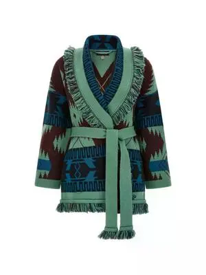 Alanui Icon Jacquard Fringed Cardigan