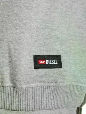 DIESEL® Willy-d-core Logo-patch Sweatshirt - Grey