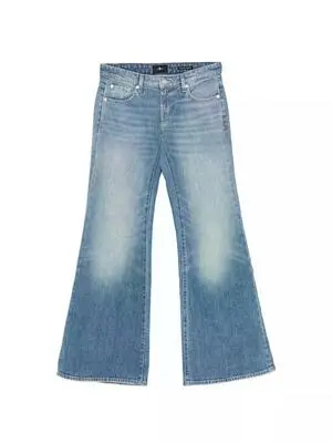 7 For All Mankind Low-rise Flared Jeans - Blue
