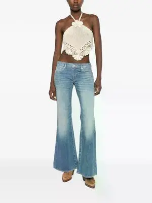 7 For All Mankind Low-rise Flared Jeans - Blue