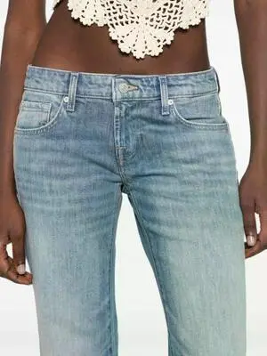 7 For All Mankind Low-rise Flared Jeans - Blue