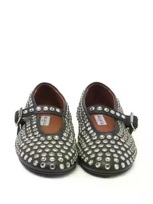 Alaïa Crystal-embellished Mary Jane Ballet Flats - Black