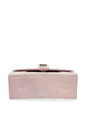 Balenciaga Xs Hourglass Crocodile-embossed Handbag