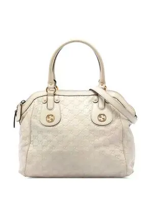 Gucci 2016-2026 Medium Guccissima Scarlett Satchel - White