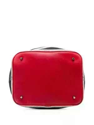 Burberry 2000-2017 Medium Mega Check Canvas Ashby Bucket Bag Satchel
