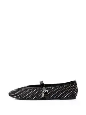Karl Lagerfeld Karo Crystal-embellished Ballet Flats - Black