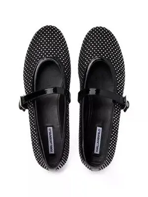 Karl Lagerfeld Karo Crystal-embellished Ballet Flats