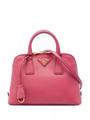 Prada 2010-2026 Small Saffiano Lux Promenade Satchel - Pink