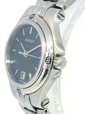 Gucci 25mm Stainless Steel Quartz Watch With Dial - Black