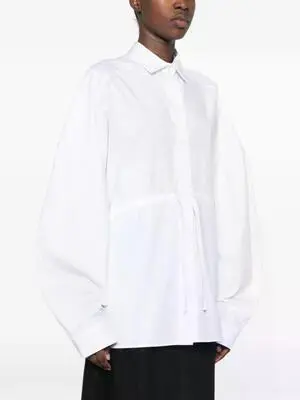 THELATEST E-dalida Oversized Drawstring Shirt - White