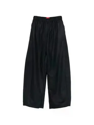 THELATEST Elasticated Waistband Wide-leg Trousers - Blue