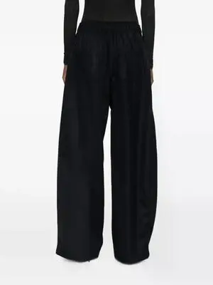THELATEST Elasticated Waistband Wide-leg Trousers - Blue