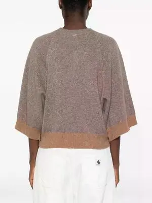 TWINSET Metallic Raglan Sleeve Sweater