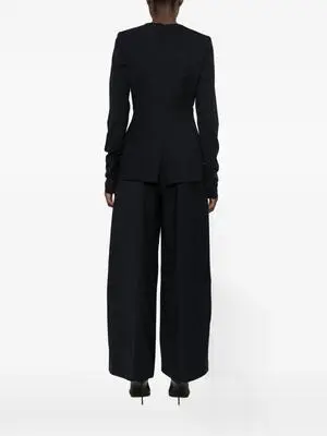 THELATEST Long-sleeve Rear-slit Blouse