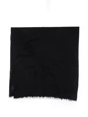 CENERE GB Frayed-edge Scarf - Black