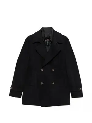 BARBA NAPOLI Double-breasted Peacoat - Black