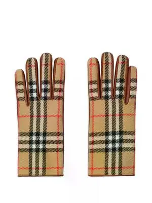 Burberry Check-pattern Gloves - Neutrals