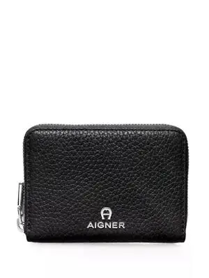 AIGNER Ivy Grained Leather Wallet - Black
