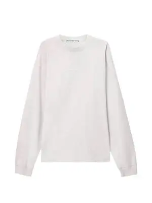 Alexander Wang Logo-print Long-sleeve T-shirt - Pink