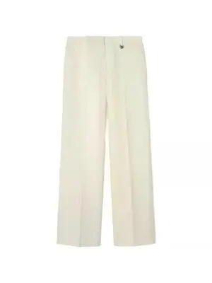 Burberry Wool Tailored Trousers - Neutrals