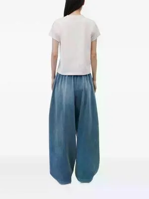 Alexander Wang Logo Print Shrunken Short Sleeve T-shirt