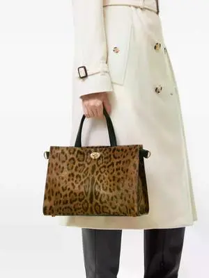 Burberry Small Leopard-print Cotswolds Tote Bag