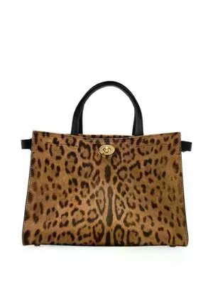 Burberry Small Leopard-print Cotswolds Tote Bag