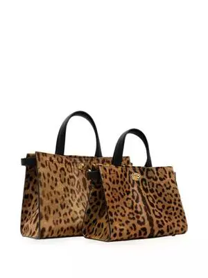 Burberry Small Leopard-print Cotswolds Tote Bag